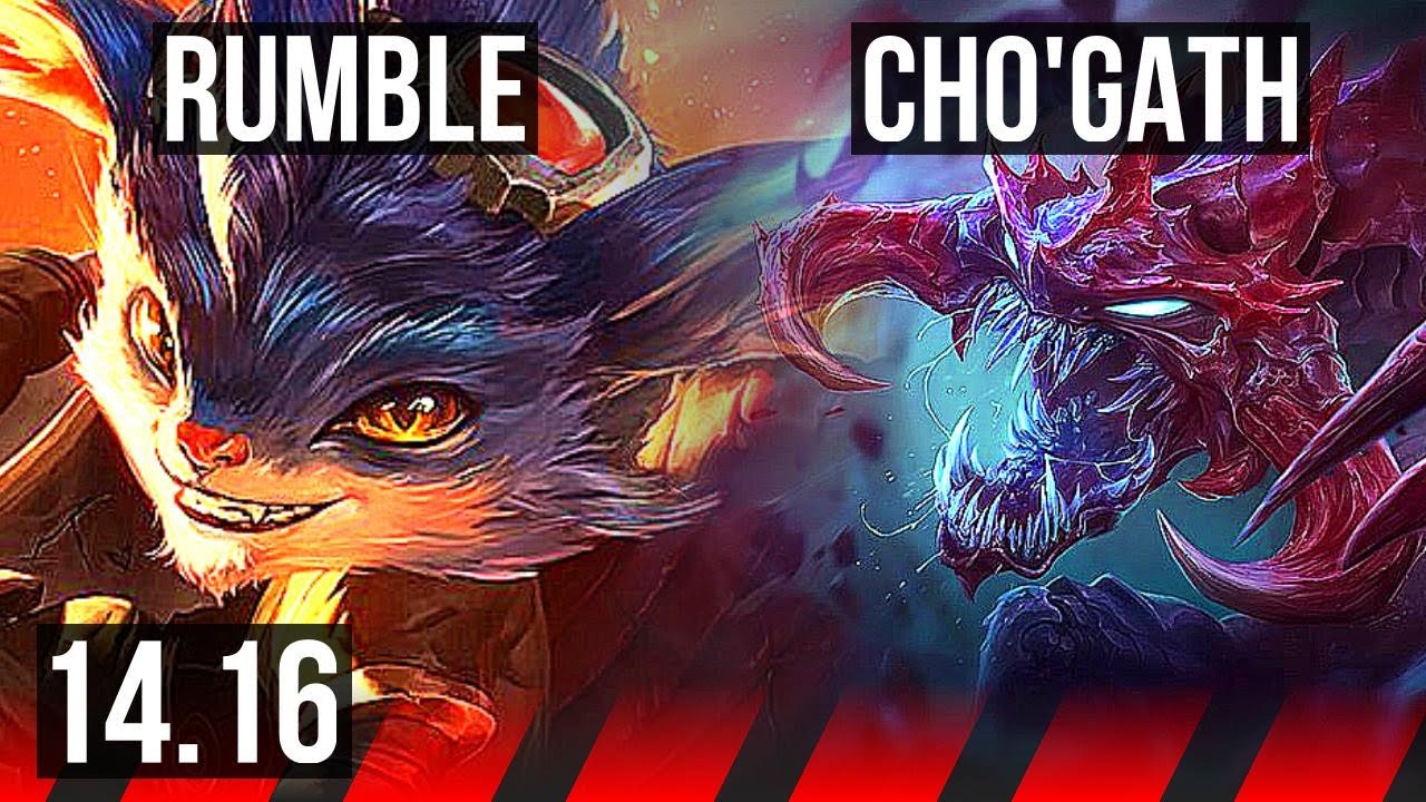 RUMBLE vs CHO'GATH (TOP) | 9/2/5, 800+ games | NA Grandmaster | 14.16 ...