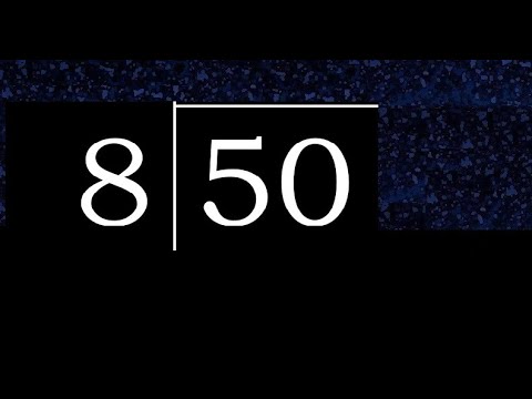 Divide 50 by 8 , decimal result . Division with 1 Digit Divisors . How ...