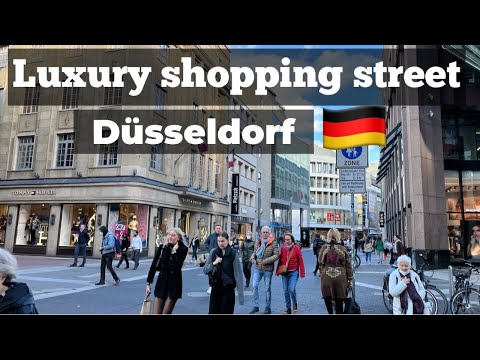 [4k walking] Düsseldorf luxury shopping street walking🇩🇪königsalle exclusive brand outlet street
