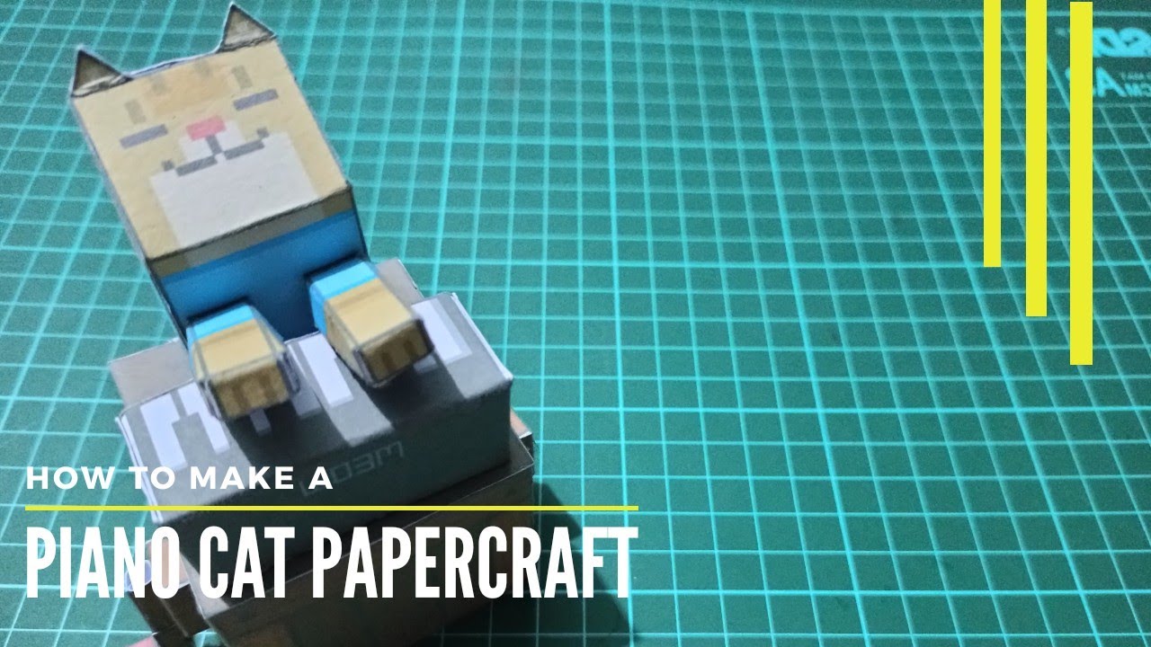 [Tutorial Papercraft] How to make a Piano Cat Papercraft - YouTube
