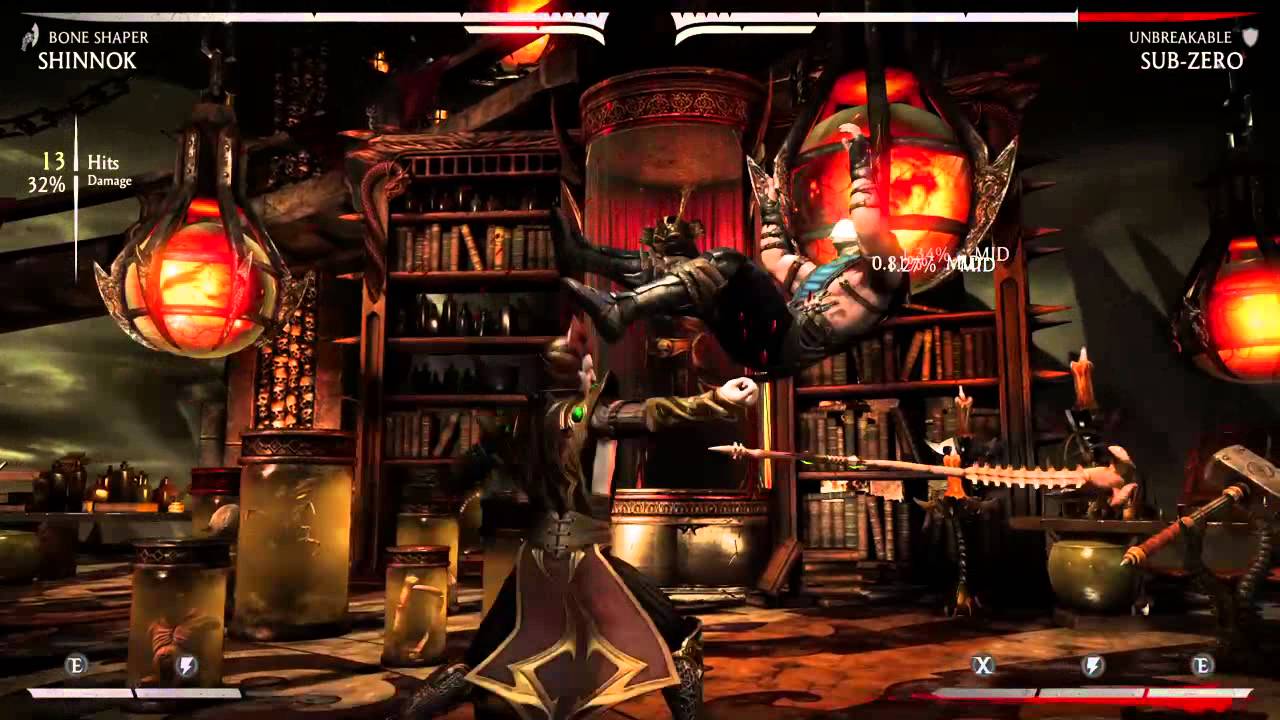 Shinnok Bone Shaper 1 bar 36% restand combo - YouTube