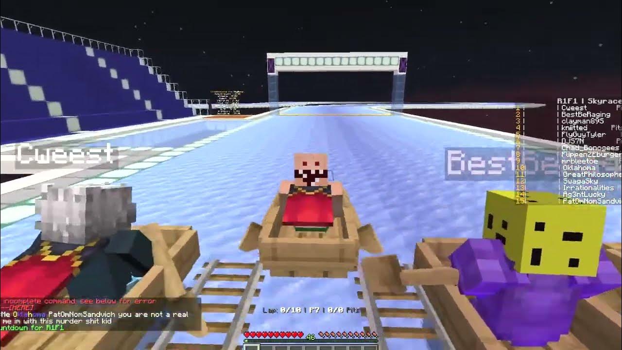 Minecraft Ice Boat Race - 0tx.org - YouTube