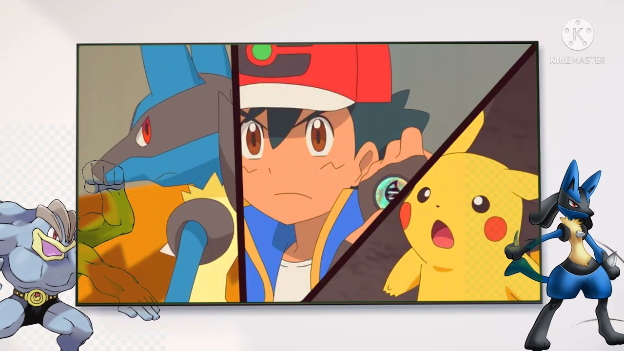 || Gigantamax Machamp vs Mega Lucario || pokemon journeys|| - YouTube