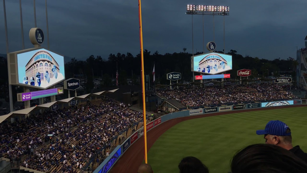 2018 Dodgers Opening Night intro video, starting lineups! - YouTube