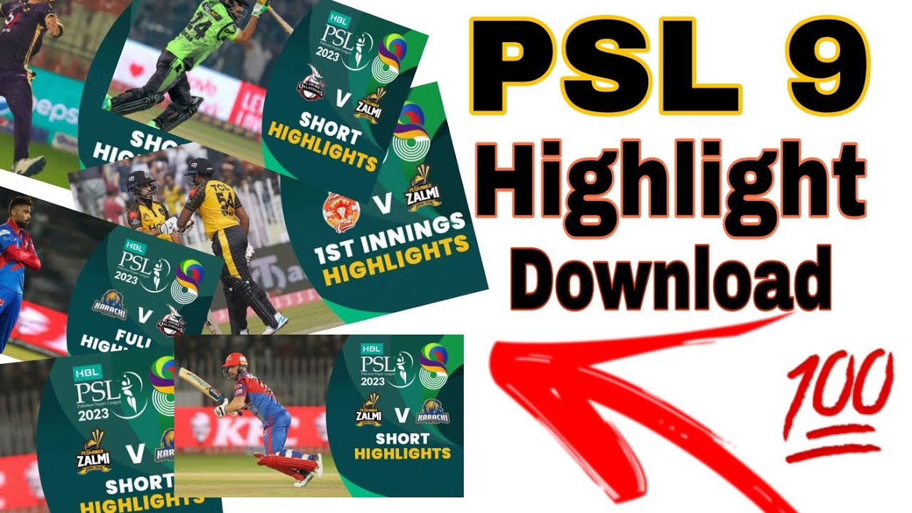 How to download PSL Highlight | PSL 9 Highlight Match download | PSL9 ...