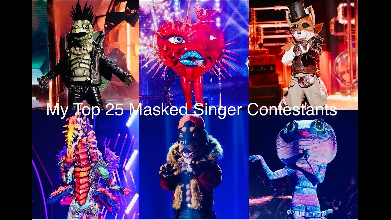 My Top 25 Contestants of the Masked Singer *Seasons 1-7* - YouTube