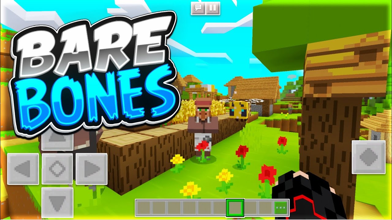 BareBones Texture Pack/ Minecraft Trailer Texture Pack MCPE Review ...