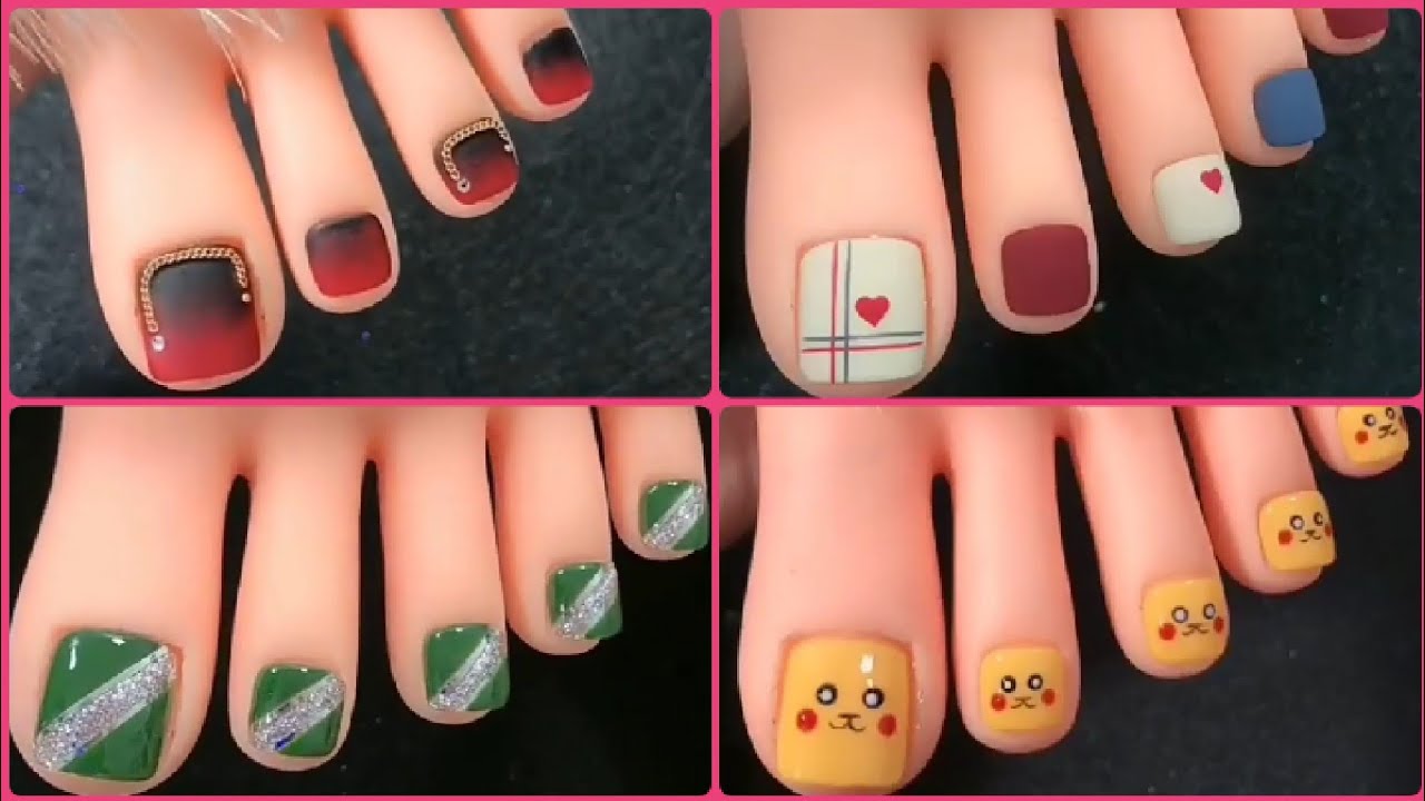 Beautiful toe nail art designing ideas// Unique toe nail art design ...