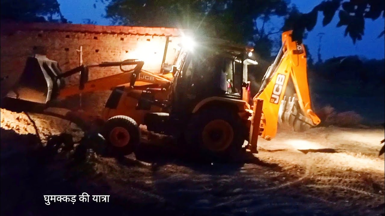 JCB Dozer Amazing Work in Night Time | JCB Video | JCB Machine Working ...