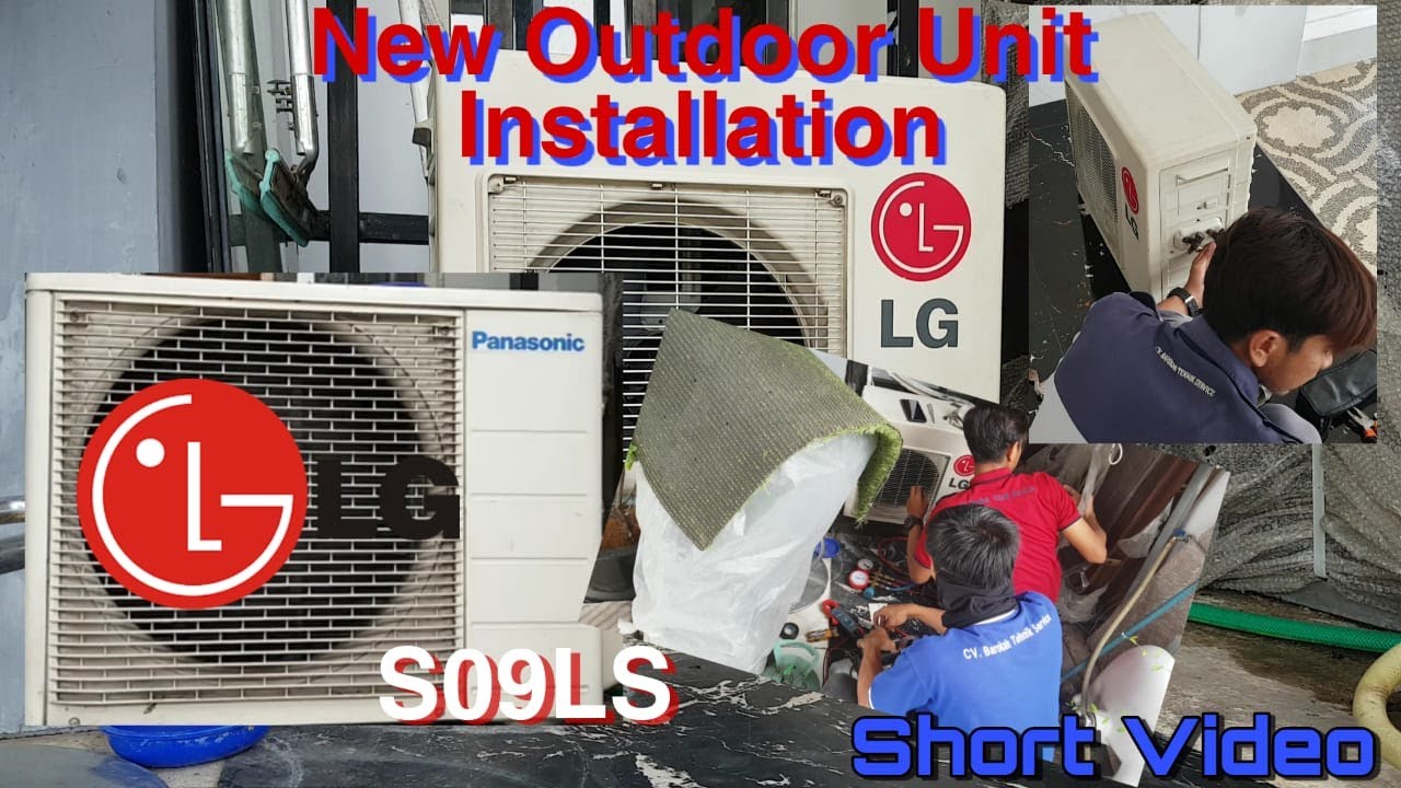 Installation New Outdoor Unit - YouTube