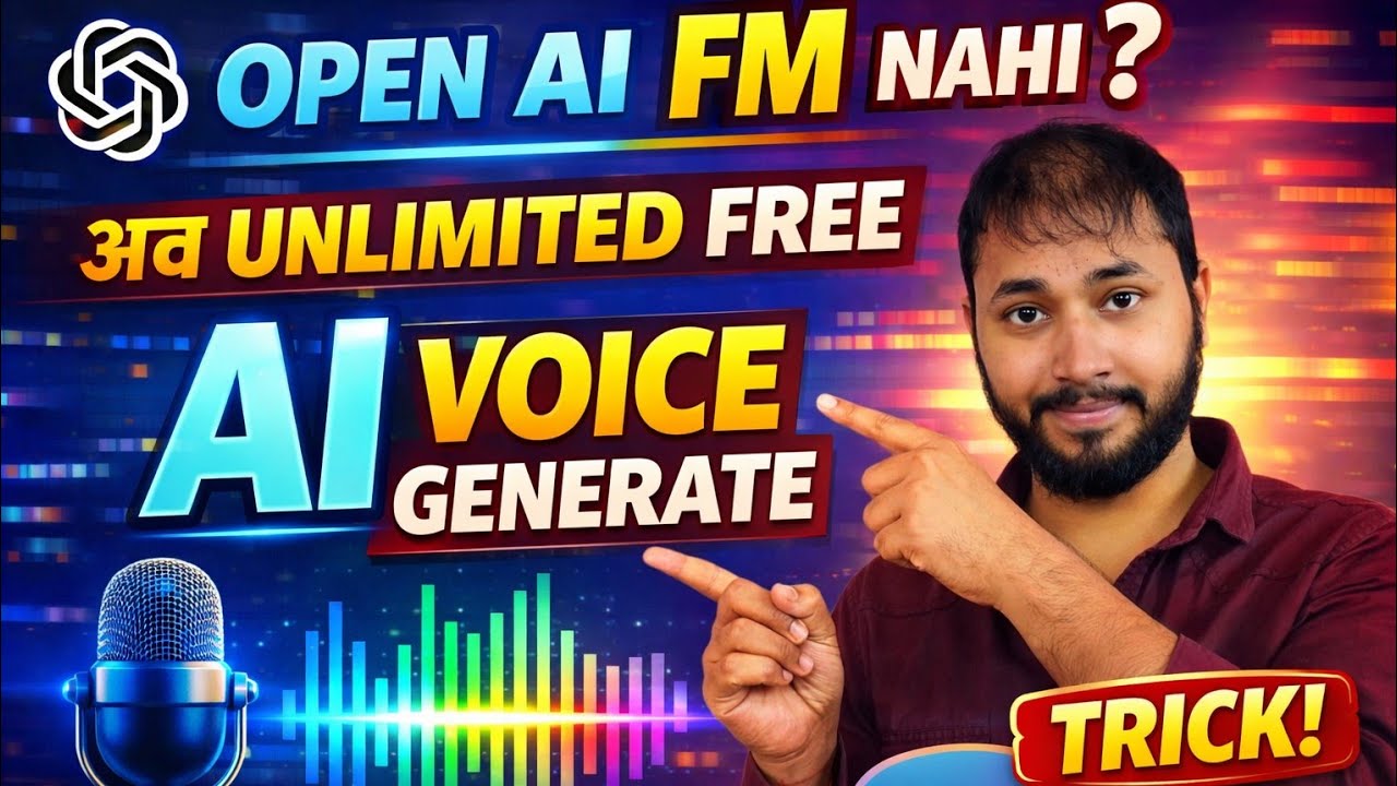 OpenAI FM नहीं? 😱 अब Unlimited FREE AI Voice Generator (Secret Trick ...