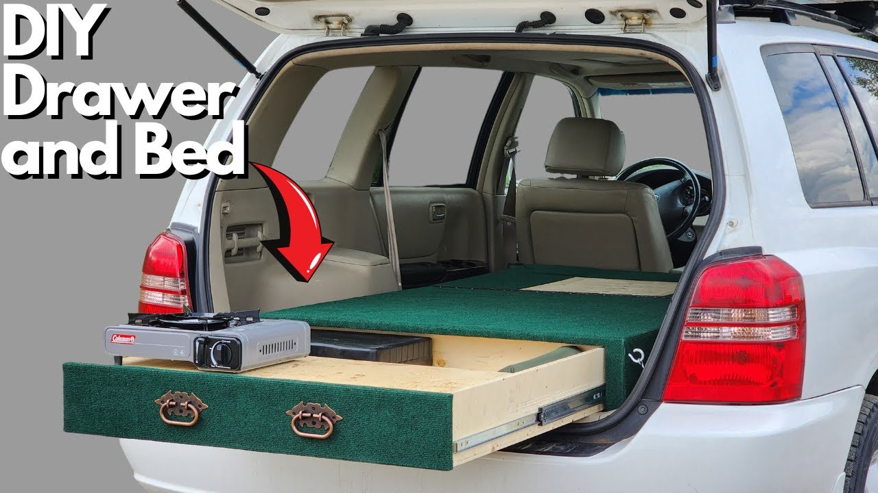 DIY Drawer/Bed Platform for 1st gen Highlander - YouTube