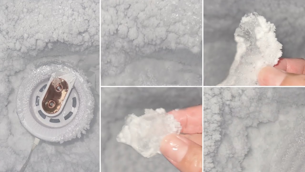 FREEZER FROST EATING / WHITE ICE EATING / ASMR / COMPILATION - YouTube