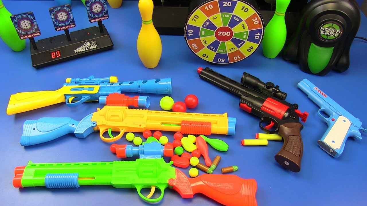 Toy Guns Toys !!Box of Toys with Many Colored toys Guns toy ! - YouTube