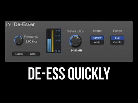 Wie (und warum) man einen De-Esser für Vocals verwendet