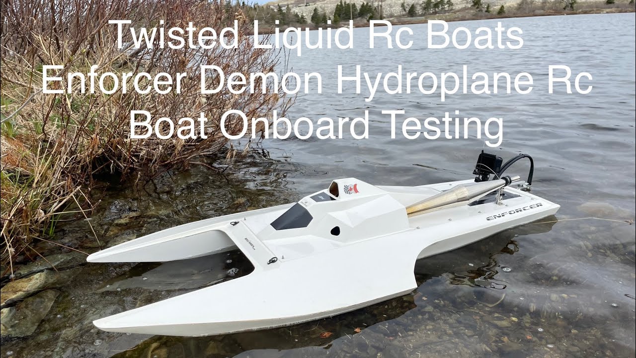 Enforcer Demon Hydroplane Rc Boat Onboard Testing - YouTube
