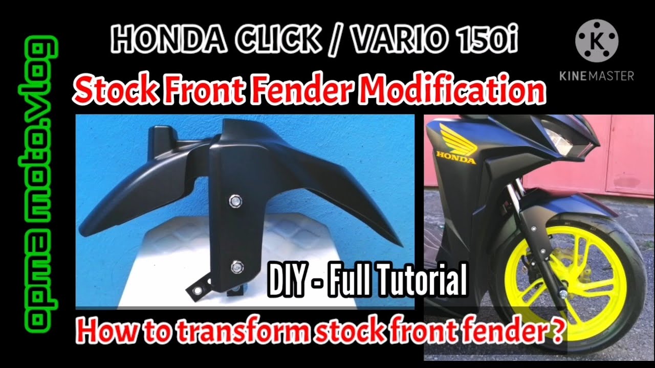 Stock Front Fender Modification | Transformation | DIY Full Tutorial ...