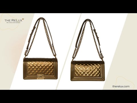 Chanel Metallic Patent Calfskin Quilted Medium Boy Bag | The Relux - YouTube