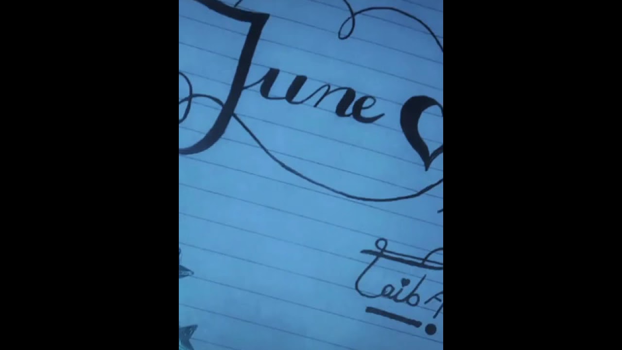 How to write June in calligraphy - YouTube