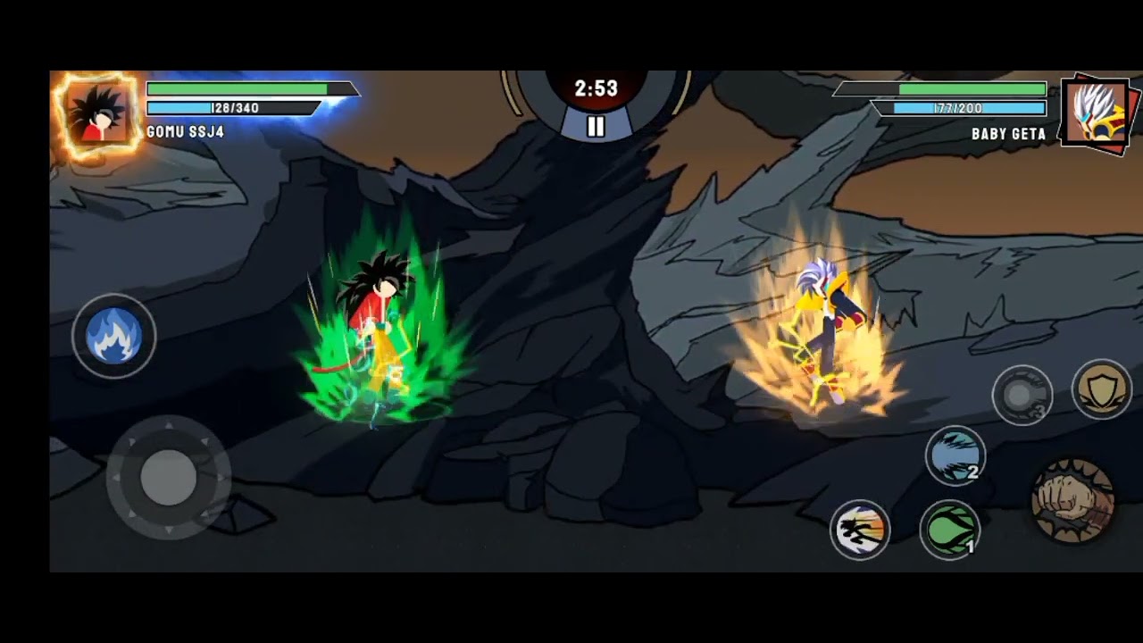 Gomu Super Saiyan 4 vs Kakarot Ssj God - MUI & UE Vegito - YouTube