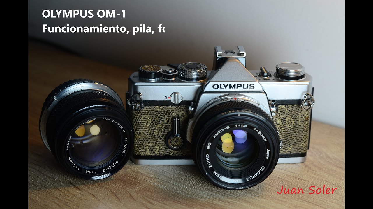 OLYMPUS OM-1. Pila, Exposímetro, poner Carrete, funcionamiento. - YouTube