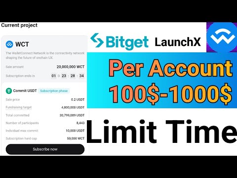 Bitget New LaunchX || Bitget WCT Token income || Bitget New offer || Bitget - YouTube