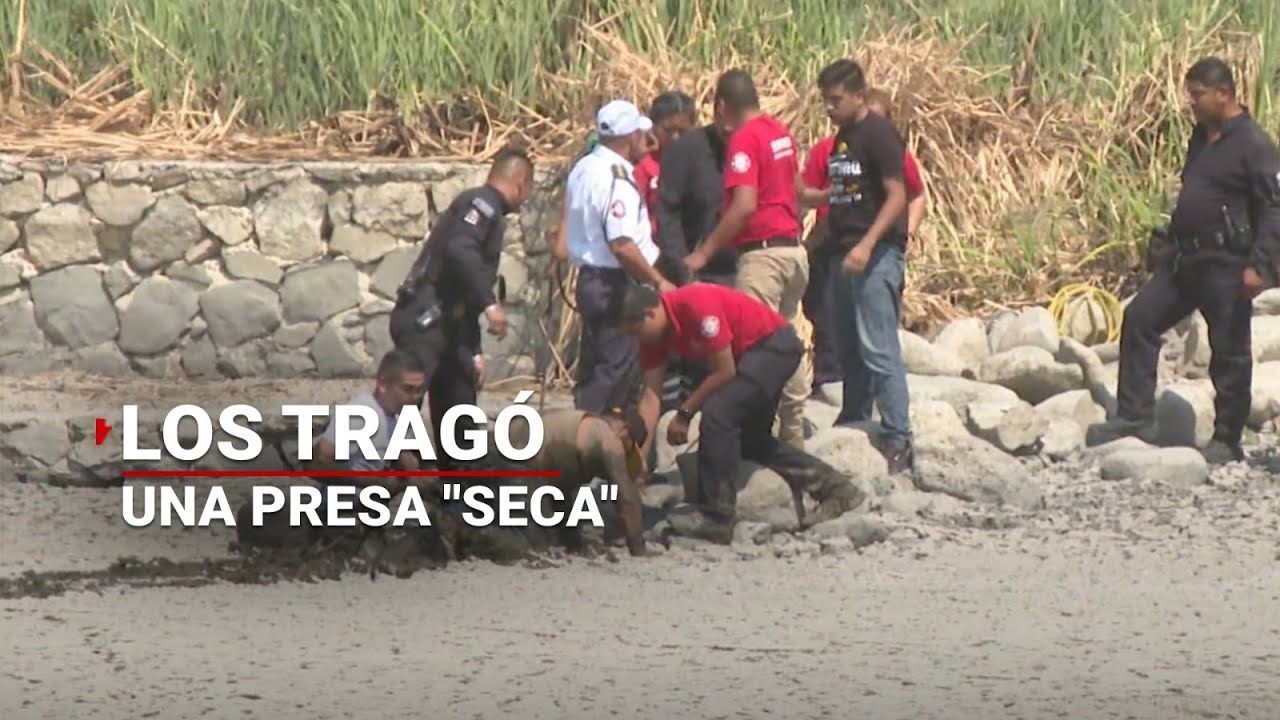 ¡LOS TRAGÓ LA TIERRA! | RESCATAN a familia que intentó cruzar una presa ...