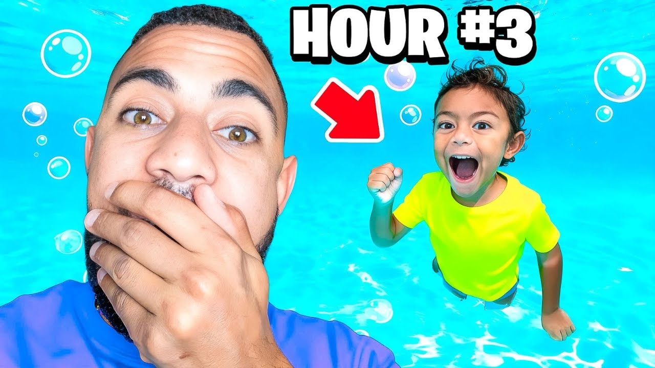 24 Hours LAST TO LEAVE POOL Challenge!!! - YouTube