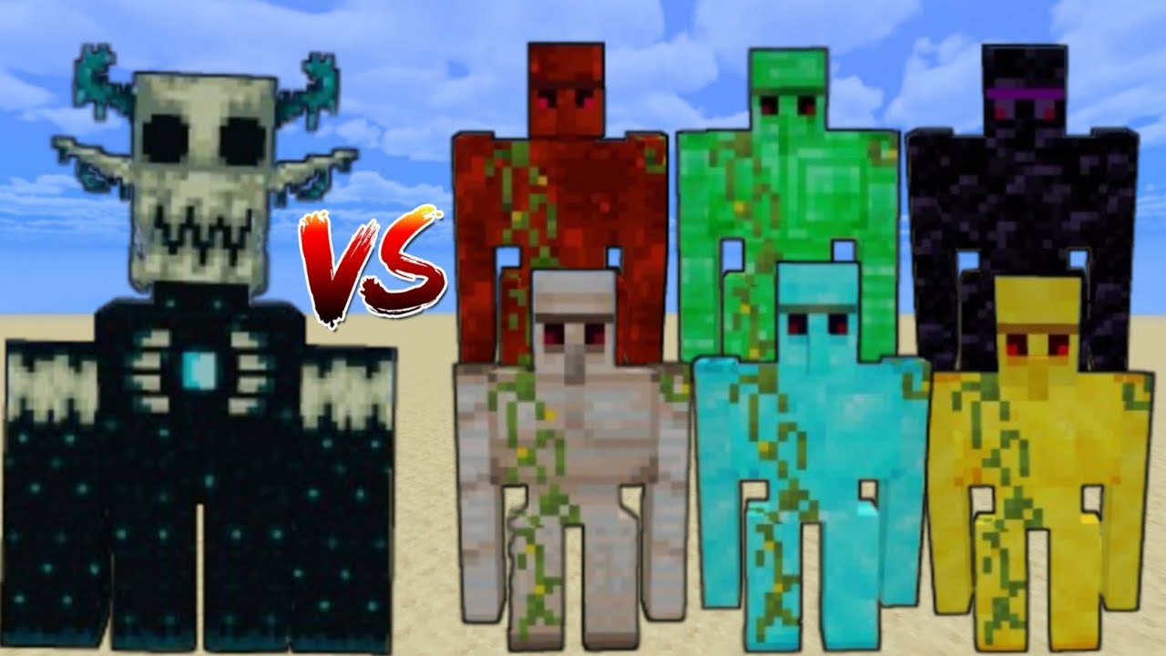 Tryden vs All Iron Golems in Minecraft Mob Battle - YouTube