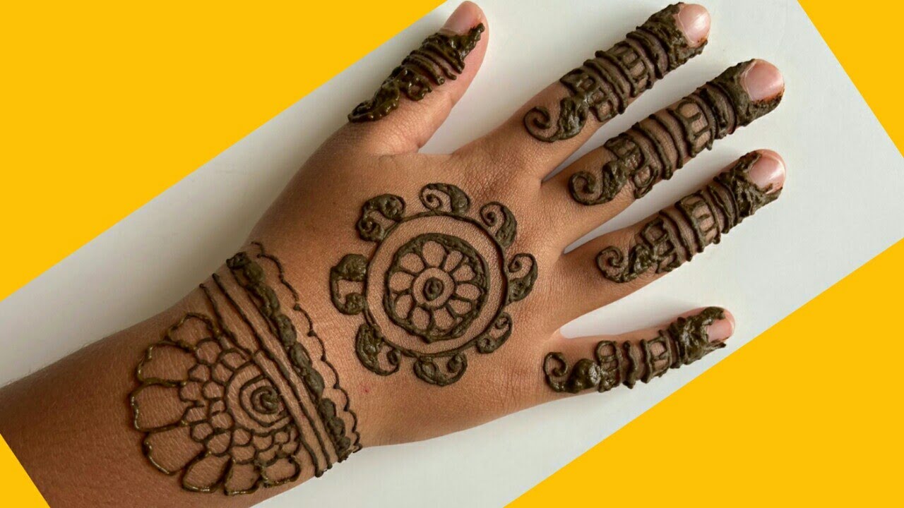 Kids henna design || Kids Mehndi Design #70! Cute fun and easy to learn ...