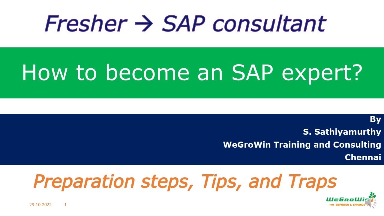 How to become an expert in SAP? 00-05 - YouTube