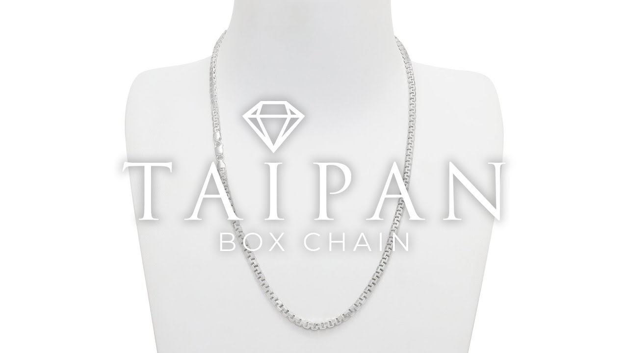 Taipan Box Chain Kette 4,5mm breit 60cm lang 925 Sterling Silber - YouTube
