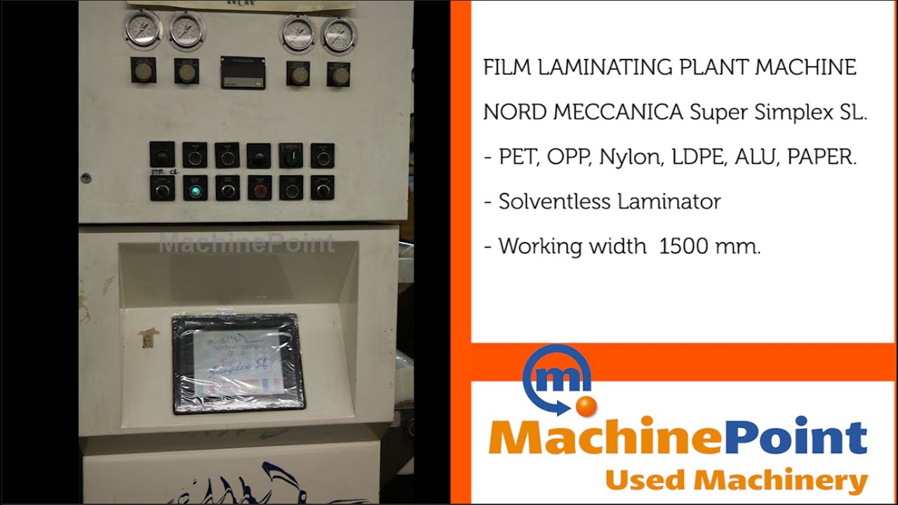 NORD MECCANICA Super Simplex SL Used Film laminating plant Machines ...
