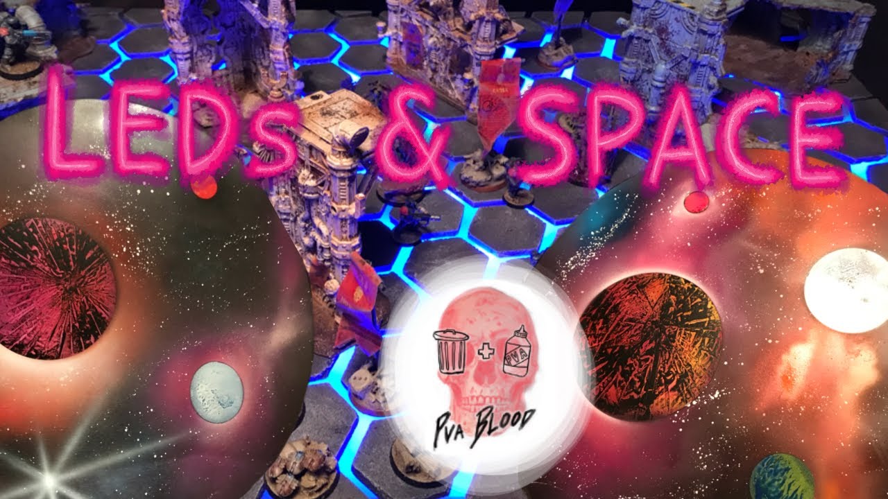 LED's and SPACE. Build a glowing game board for 40k, DnD and more ...