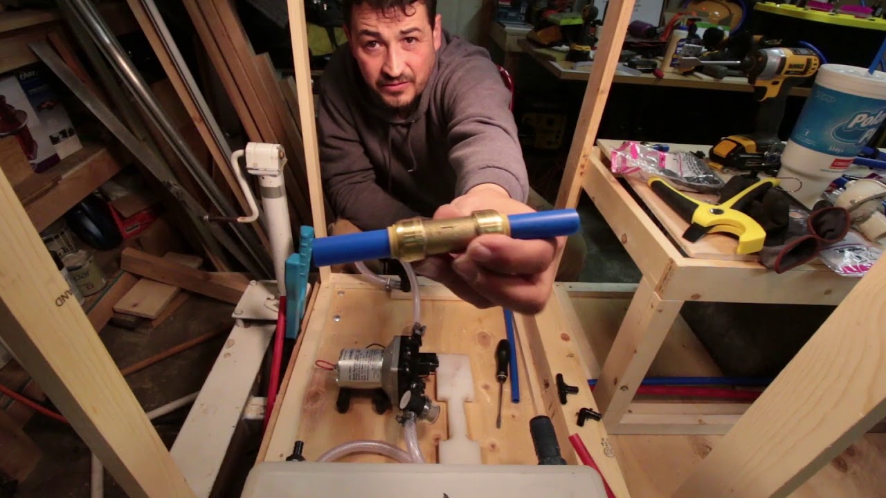 Plumbing the vintage/ coffee truck from scratch - YouTube