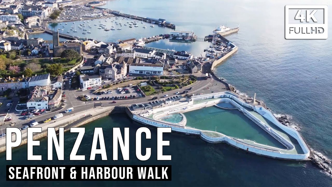 PENZANCE Seafront and Harbour Walk & Drone - Cornwall Guide 4K Video ...