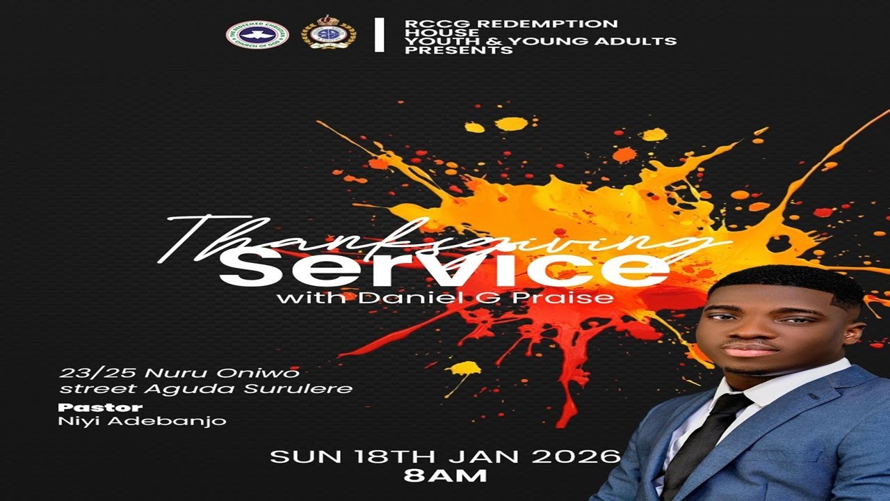 RCCG REDEMPTION HOUSE THANKSGIVING SERVICE (18/01/2026) - YouTube