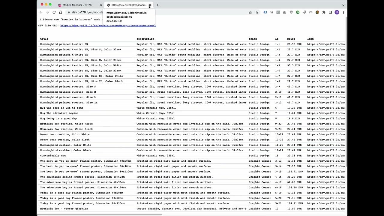 Prestashop CSV feeds Pro module - YouTube