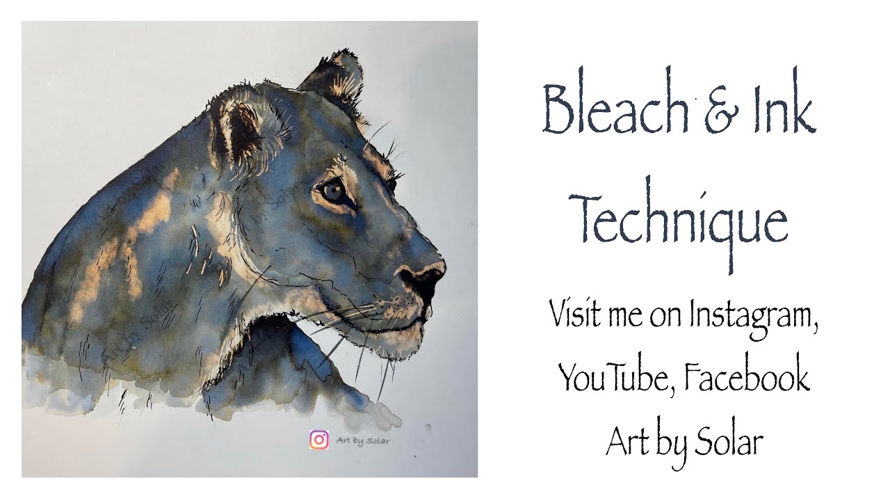 Bleach and Ink Technique - YouTube
