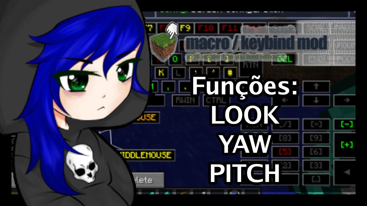 Como criar macro para minecraft - Funções look yaw e pitch [ 8 ] - YouTube