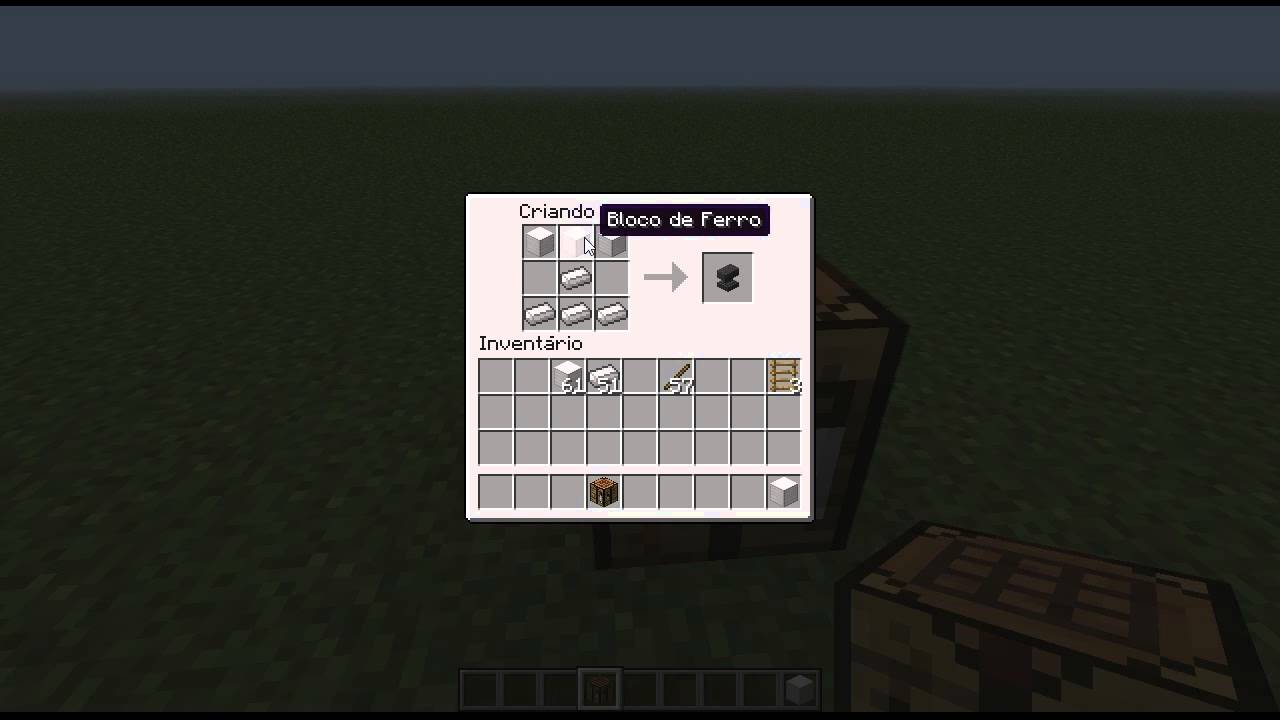Tutorial (Minecraft) - Como Fazer Bigorna,Escada e armadura - YouTube