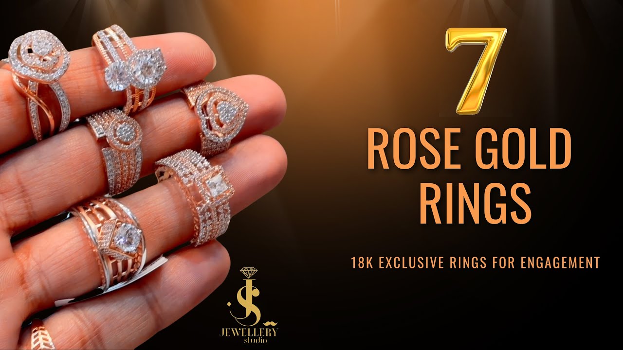 Rose gold new rings / engagement rings / bridal rings - YouTube