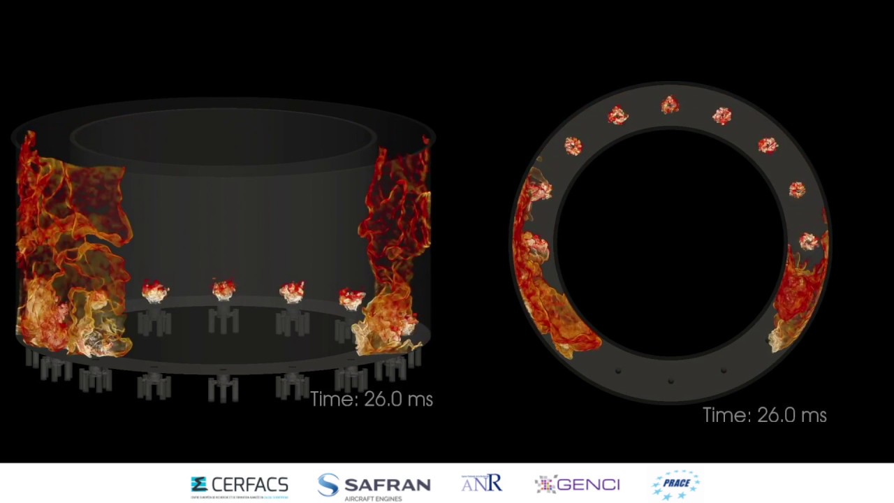 Large Eddy Simulation of two-phase flow ignition. - YouTube