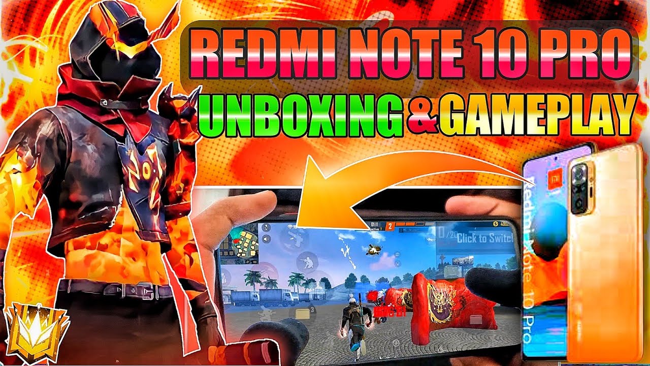 redmi note 10 pro unboxing and free fire gameplay test || redmi note 10 ...