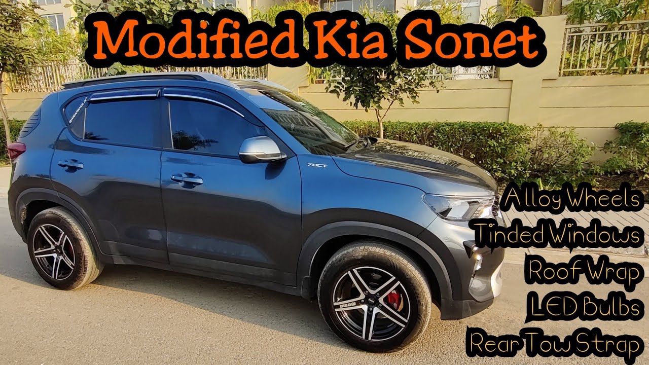 🔥 Modified Kia Sonet 🔥 Alloy Wheels | Tinted Windows | Kia Sonet ...
