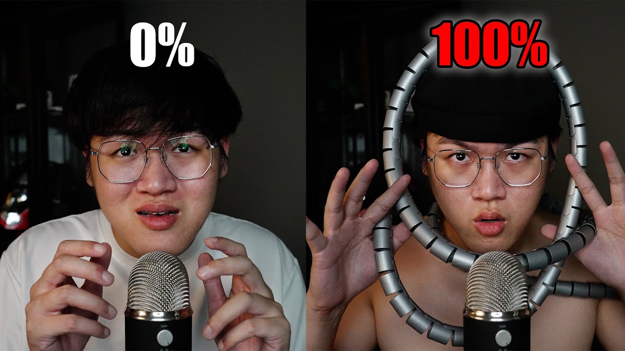 ASMR 0% VS 100% Mouth Sounds - YouTube