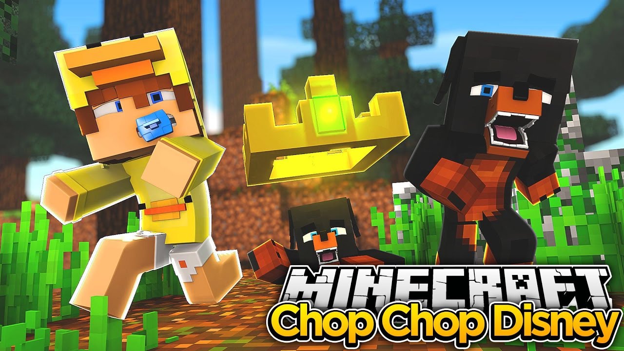 Minecraft HIDE N SEEK CHOP CHOP - DISNEY CHARACTERS GET CHOPPED - Baby ...
