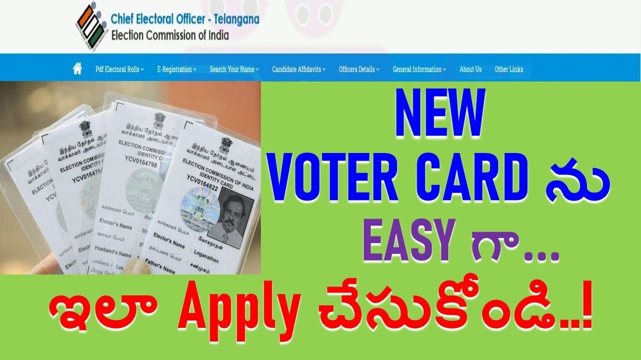 New Voter ID Card Apply 2021 | How To Apply New Voter Card Online ...