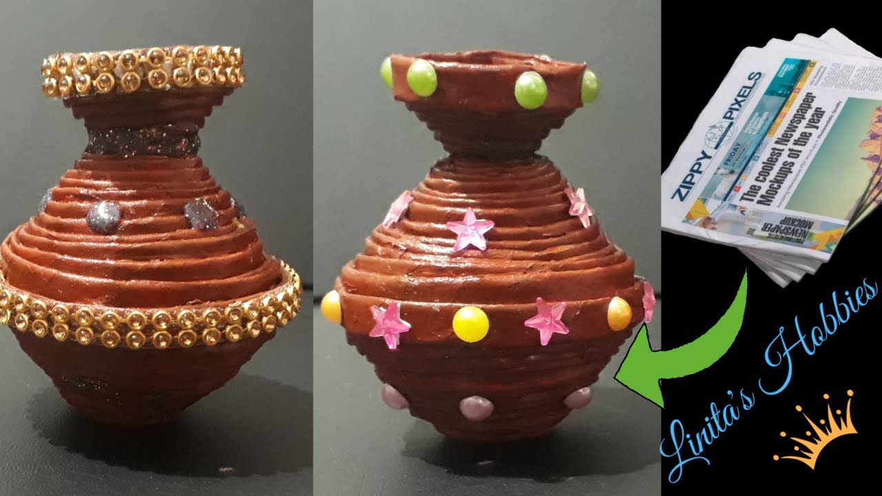 Paper Pot | How to make a paper pot from Newspaper | DIY⚱ - YouTube