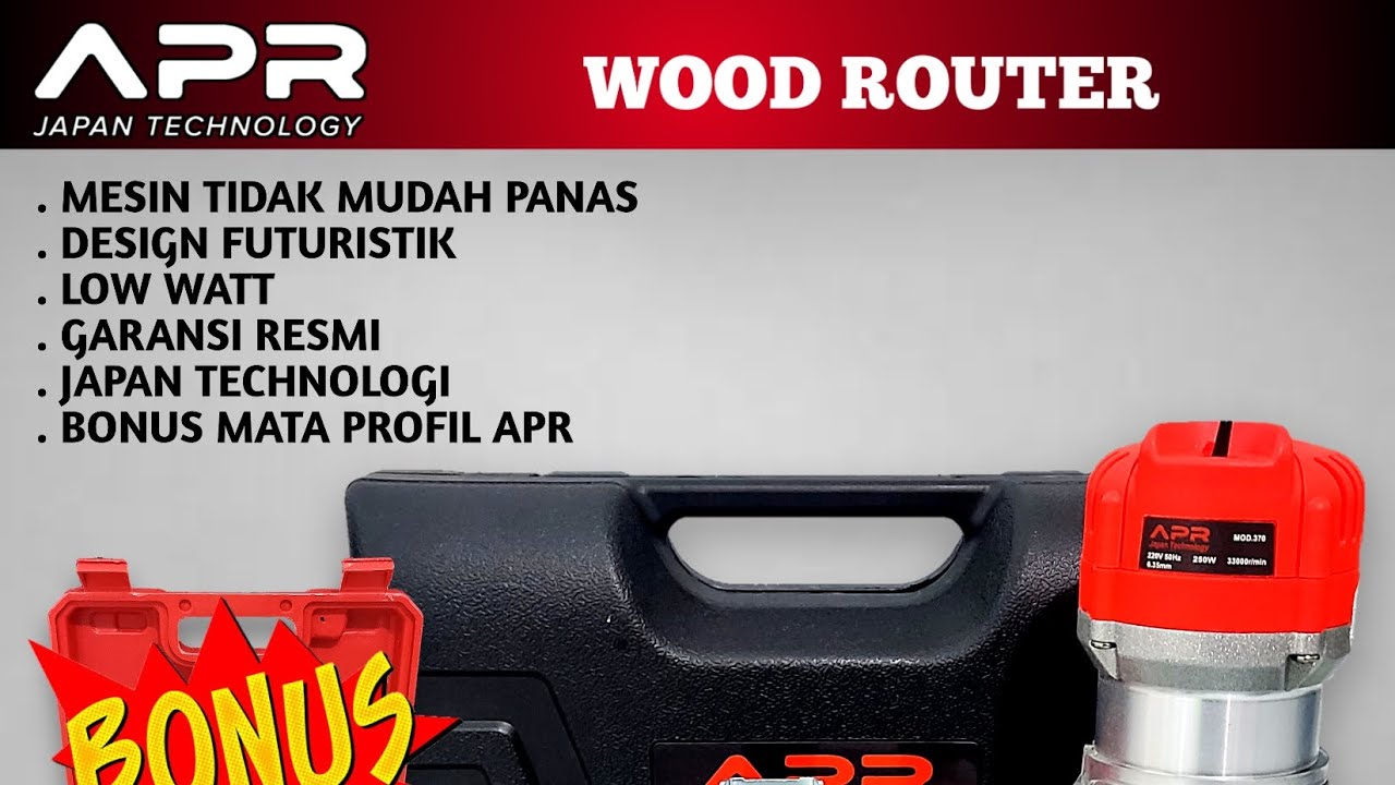 MESIN ROUTER KAYU TERBAIK. APR JAPAN DENGAN MATA PROFIL TERTAJAM - YouTube